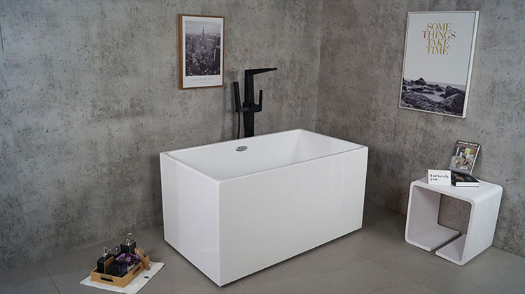 Small Freestanding Tub,47''x 27''Rectangular Small Bathtub Sizes