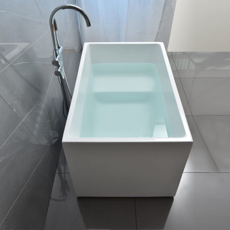 Small Freestanding Tub,47''x 27''Rectangular Small Bathtub Sizes