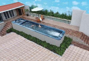 Above Ground Endless Pool,Jacuzzi Luxury Swim Spa Hot Tub Combo