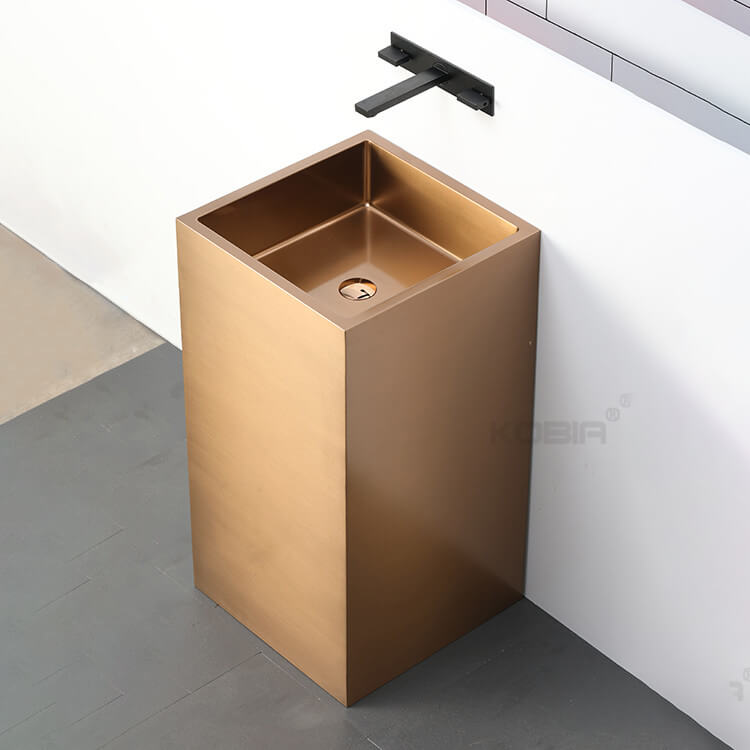 Nano Column Sink, Freestanding Stainless Steel Sink