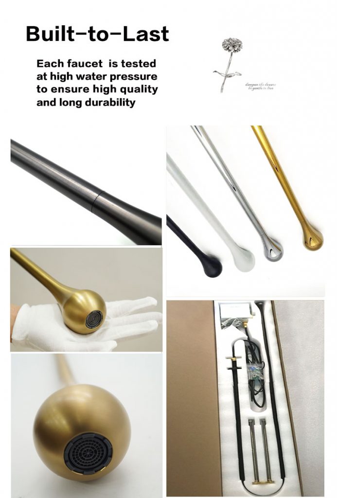 Ceiling Mounted Sensor Faucet, 1.7M Touchless Basin Faucet