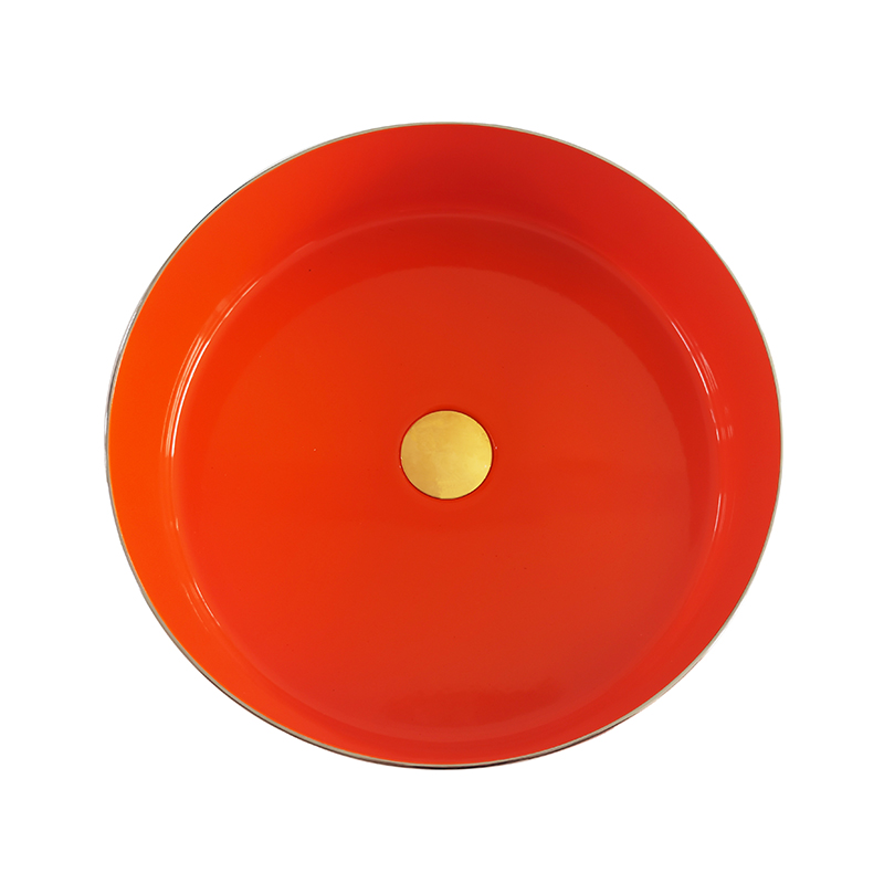 Enamelware Basin Bathroom Steel Wash Bowl Colorful Bucket Sink