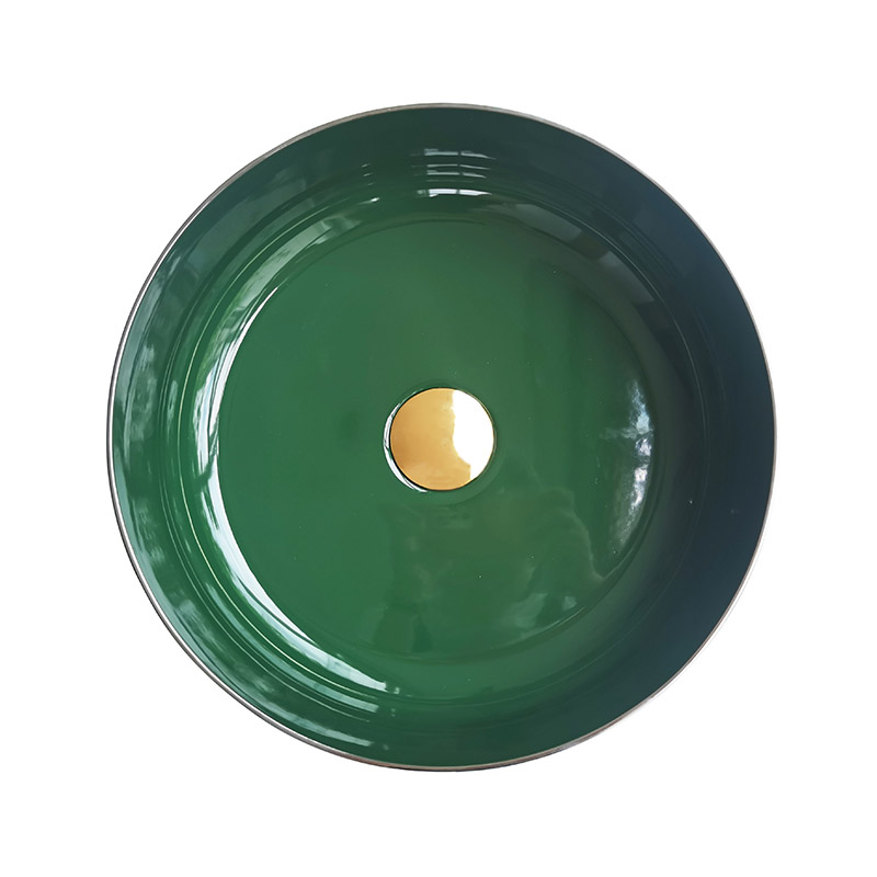 Enamel Wash Basin Round Luxury Bathroom Colorful Enamel Sink