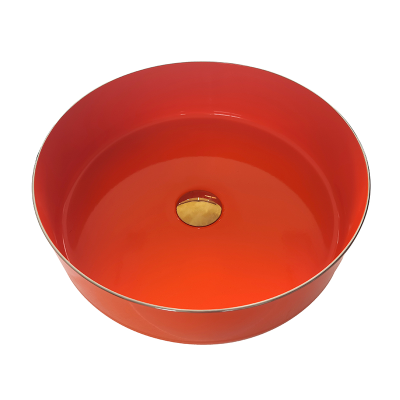 Enamelware Basin Bathroom Steel Wash Bowl Colorful Bucket Sink